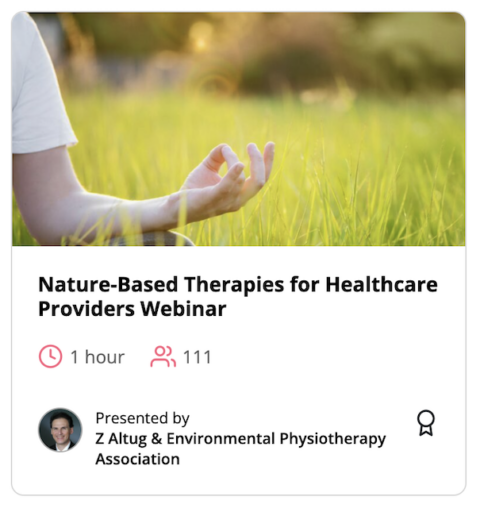 Nature-based health and therapy | Environmental Physiotherapy Asscociation